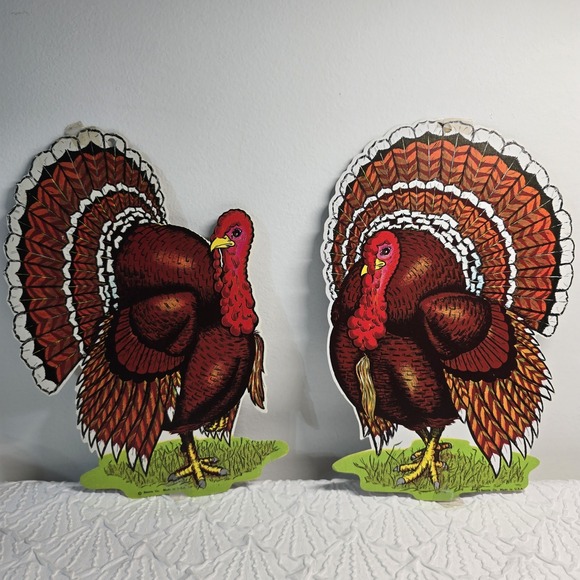 Beistle Co | Holiday | Vintage Beistle Co Thanksgiving Turkey Die Cut ...